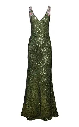 Naeem Khan Stretch-sequin Gown - Multi