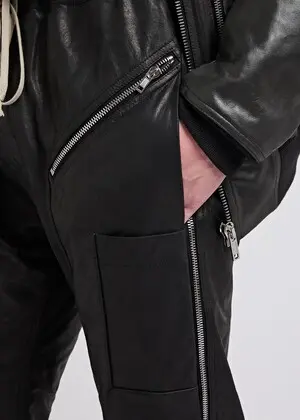 Rick Owens Headon Leather Sweatpants