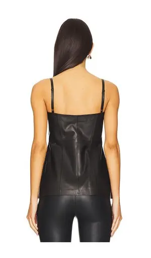 LAMARQUE Milana Leather Top - Black
