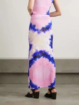 Rabanne Tie-dyed Maxi Skirt - Pink