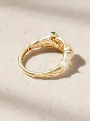 Shay Serpentine Diamond And Garnet Ring