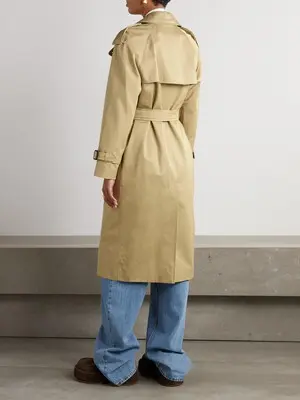 Burberry Castleford Double-breasted Cotton-gabardine Trench Coat - Neutrals
