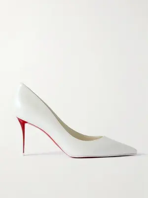CHRISTIAN LOUBOUTIN Miss Z 80 Leather Pumps - Silver