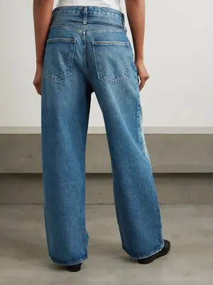 AGOLDE Emmi Belted High-rise Wide-leg Jeans - Blue