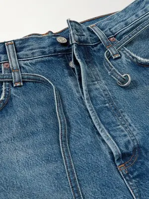 AGOLDE Emmi Belted High-rise Wide-leg Jeans - Blue