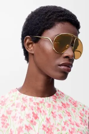 Loewe Aviator Hillock Sunglasses - Gold