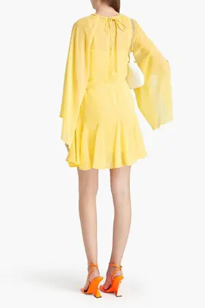 Alice + Olivia Belted Crepon Mini Dress