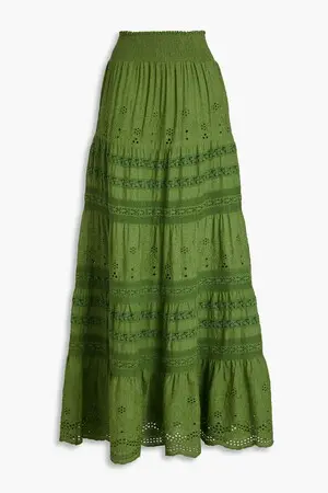 Cotton Tiered Maxi Skirt