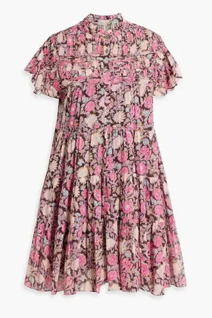 MARANT ETOILE Lanikaye Floral-print Mini Dress - Pink