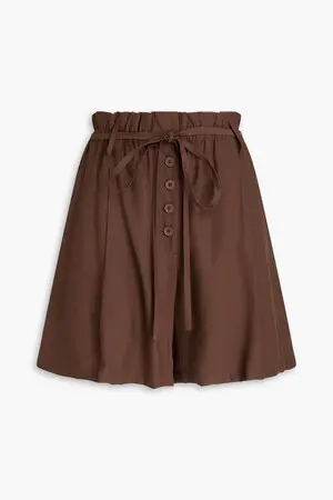 A.emery Cora Belted Twill Shorts - Brown