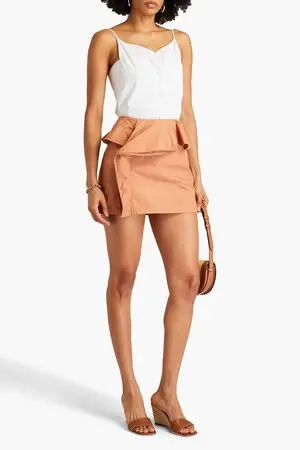 Ulla Johnson Sabi Ruffled Cotton-poplin Mini Skirt