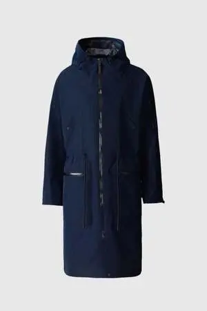 Mackage Gage Long Seam Sealed Ripstop Raincoat - Navy