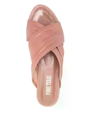 Paris Texas Leather Slides - Pink