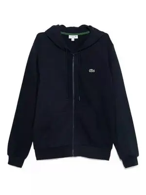 Lacoste Zip-up Hoodie With Classic Hood - Blue