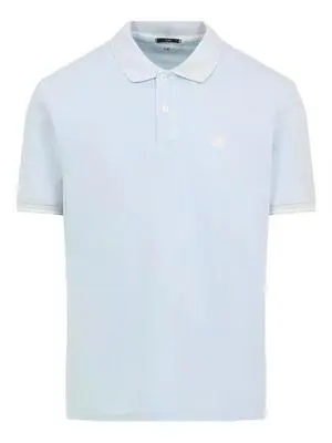 C.P. COMPANY Logo-patch Polo Shirt Blue