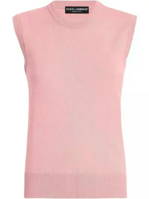 Dolce & Gabbana Dna Cashmere Vest - Pink