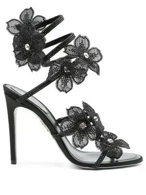 Rene Caovilla 105mm Floriane Sandals - Black