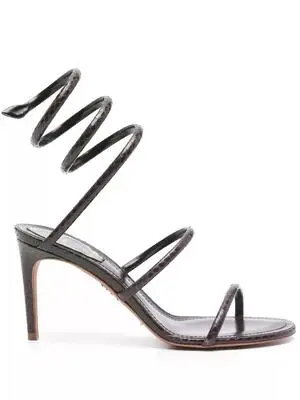 Rene Caovilla 80mm Cleo Sandals - Brown