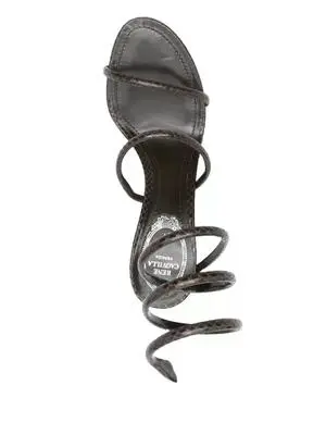 Rene Caovilla 80mm Cleo Sandals - Brown
