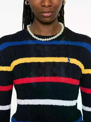 Polo Ralph Lauren Striped Cable-knit Sweater - Blue