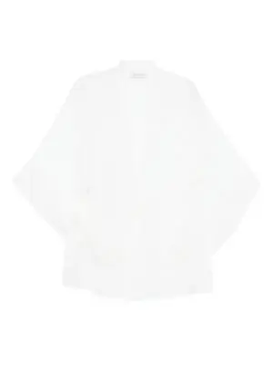 Carine Gilson Tulle-detail Robe - White
