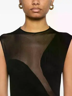 ROTATE BY BIRGER CHRISTENSEN Sheer Knit Maxi Dress