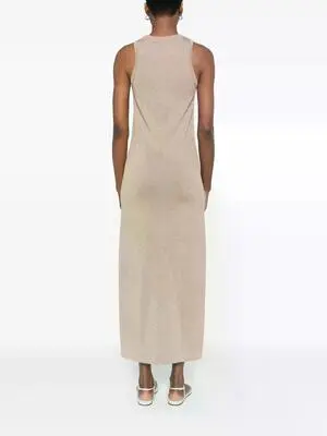 Peserico Ribbed Maxi Dress - Brown