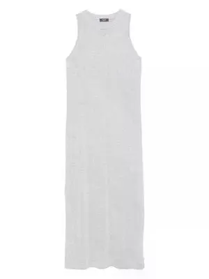 Peserico Ribbed Maxi Dress - Grey