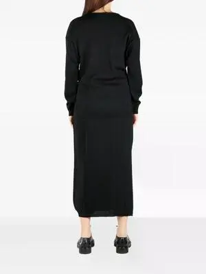 LEMAIRE Knot-detail Midi Dress - Black