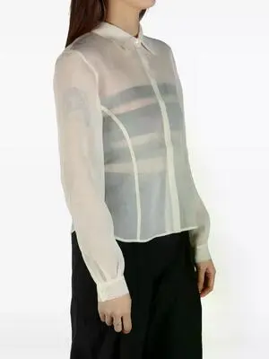AMOMENTO Semi-sheer Shirt