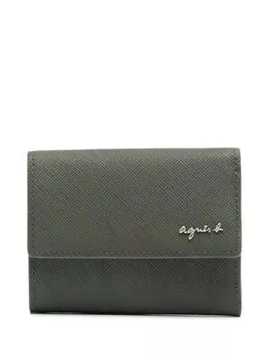 AGNÈS B. Logo-plaque Leather Wallet - Green