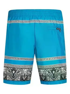 Dolce & Gabbana Printed Swim Shorts - Blue