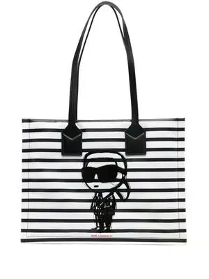 Karl Lagerfeld Ikon Striped Medium Tote