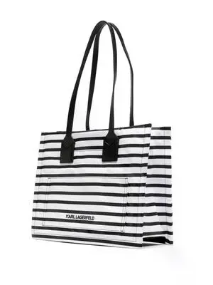 Karl Lagerfeld Ikon Striped Medium Tote