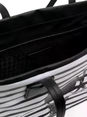 Karl Lagerfeld Ikon Striped Medium Tote