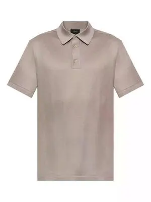 Brioni Silk Polo Shirt - Neutrals