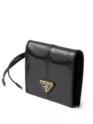 Prada Small Leather Wallet Black