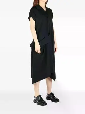 Yohji Yamamoto Wool Midi Shirt Dress