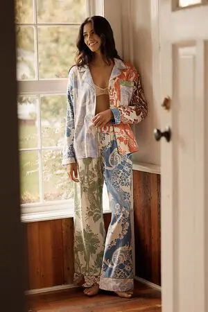 LYREBIRD Cloud Flannel Pajama Top - Multi