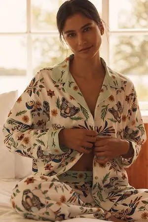 LYREBIRD Cloud Flannel Pajama Top - Real Fun Wow! Print