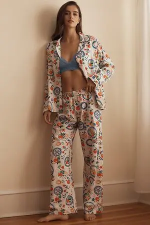 LYREBIRD By Anthropologie Cloud Flannel Pajama Pants Ivory