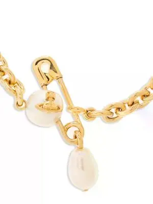 VIVIENNE WESTWOOD Logo-engraved Pearl Bracelet