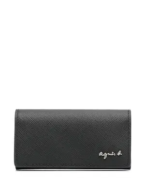 AGNÈS B. Logo-plaque Leather Wallet - Black