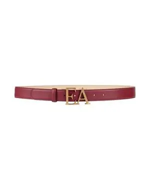 Emporio Armani Leather Belt With Logo - Red