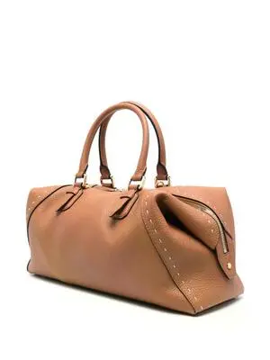 LANCEL Zip Boston Tote Bag - Brown