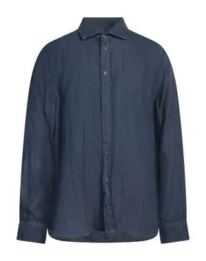 120% Lino Shirt Size Linen - Navy