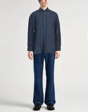 120% Lino Shirt Size Linen - Navy