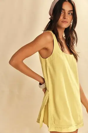 Free People Summer Smiles Romper - Silent Lime