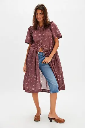 Free People Bella Mae Midi Dress - Bittersweet Combo | Editorialist