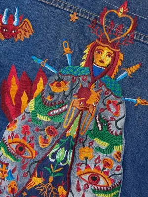 MOTHER La Doublej The Drop It Drifter Denim Jacket - Blue